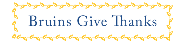 Bruins Give Thanks